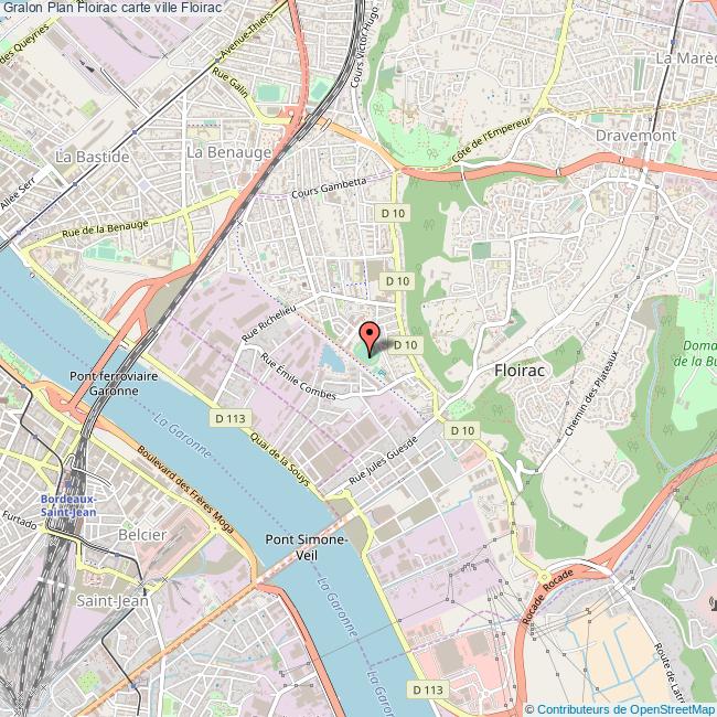 Plan Floirac carte ville Floirac