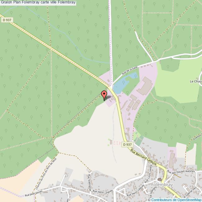Plan Folembray carte ville Folembray