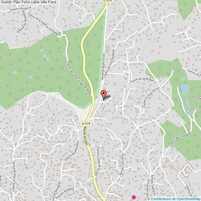 Plan Fons carte ville Fons