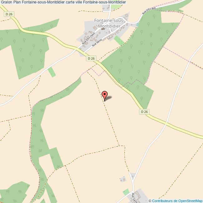 Plan Fontaine-sous-Montdidier carte ville Fontaine-sous-Montdidier