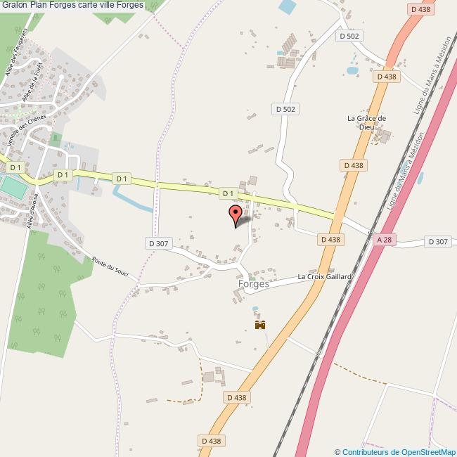 Plan Forges carte ville Forges