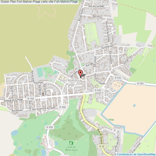 Plan Fort-Mahon-Plage carte ville Fort-Mahon-Plage