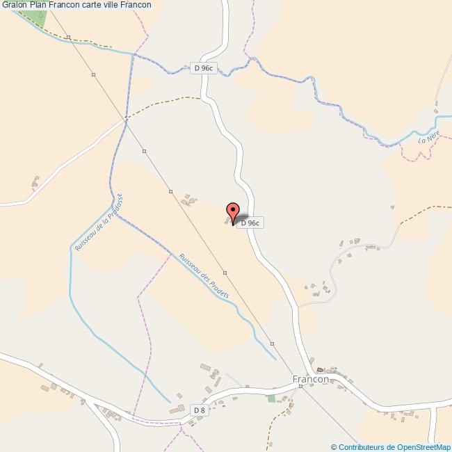 Plan Francon carte ville Francon