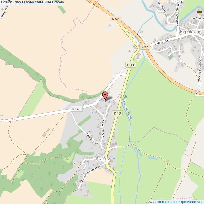 Plan Franey carte ville Franey