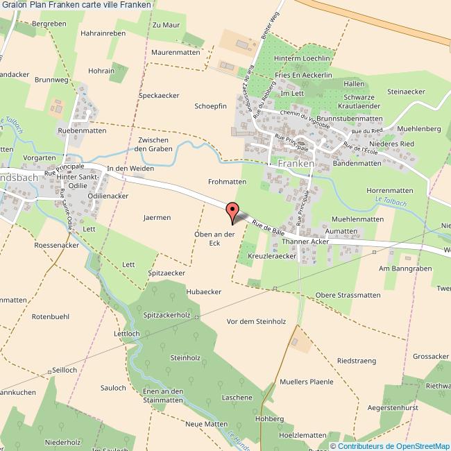 Plan Franken carte ville Franken