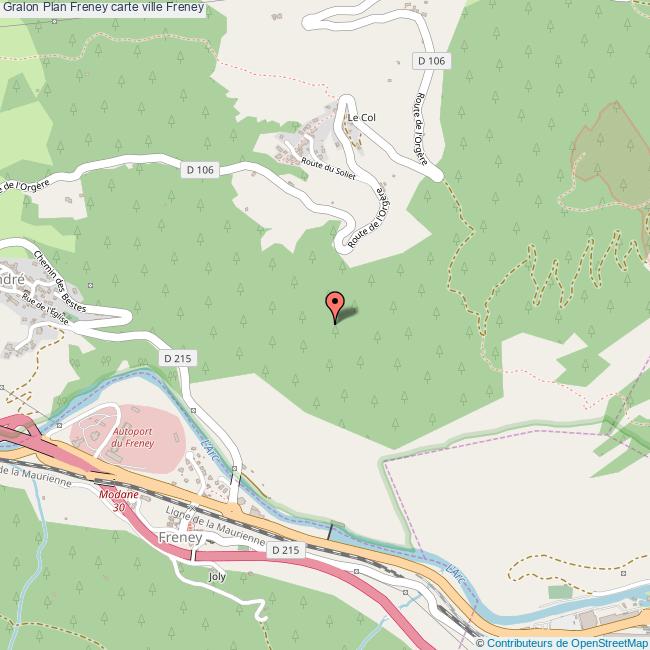 Plan Freney carte ville Freney