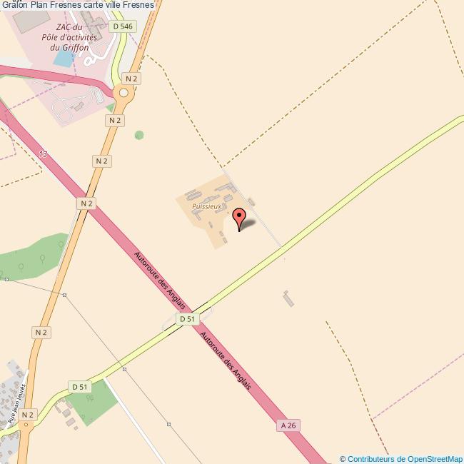 Plan Fresnes carte ville Fresnes