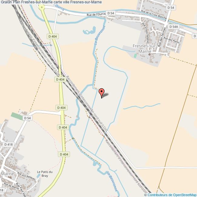 Plan Fresnes-sur-Marne carte ville Fresnes-sur-Marne