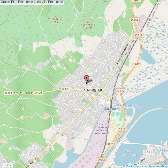 Plan Frontignan carte ville Frontignan