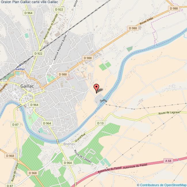 Plan Gaillac carte ville Gaillac