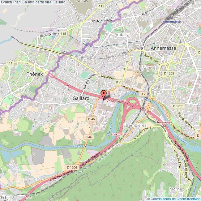 Plan Gaillard carte ville Gaillard
