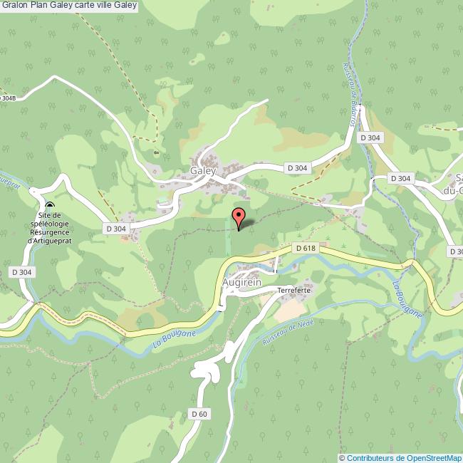 Plan Galey carte ville Galey