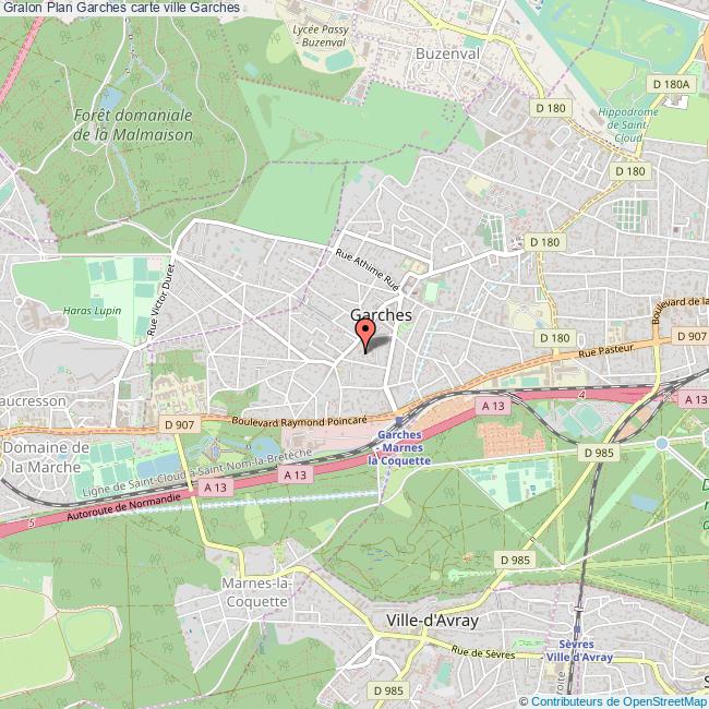 Plan Garches carte ville Garches