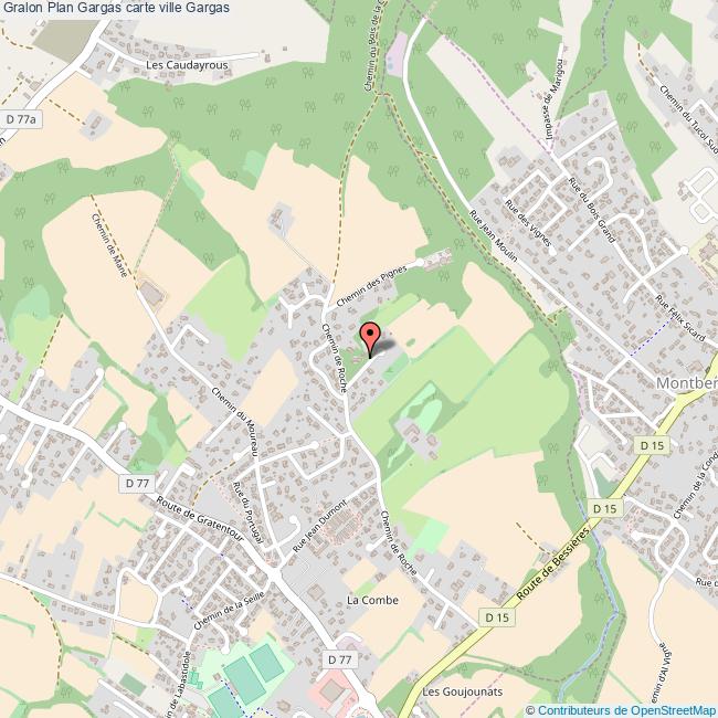 Plan Gargas carte ville Gargas