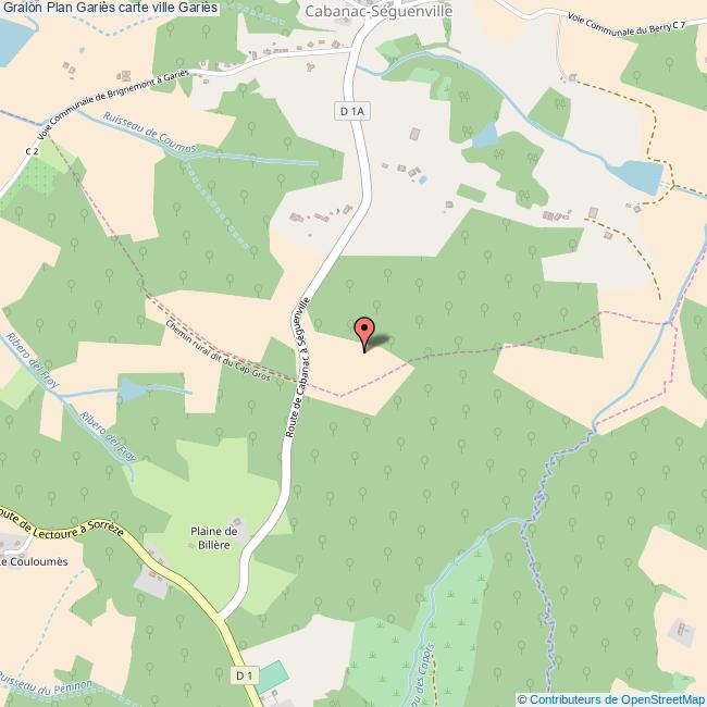 Plan Gariès carte ville Gariès