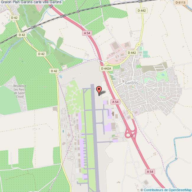 Plan Garons carte ville Garons