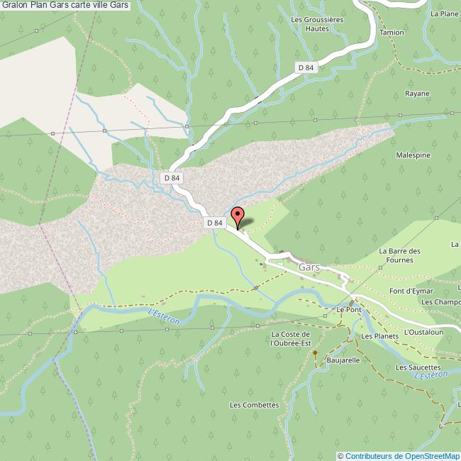 Plan Gars carte ville Gars