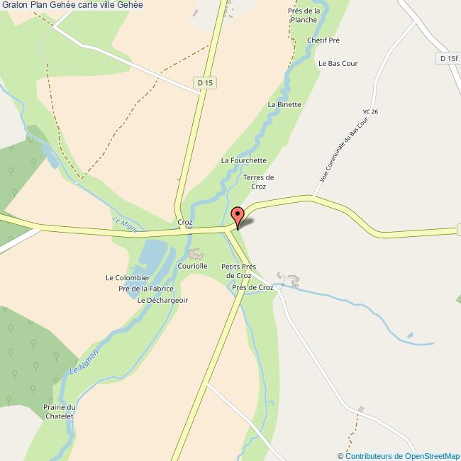 Plan Gehée carte ville Gehée