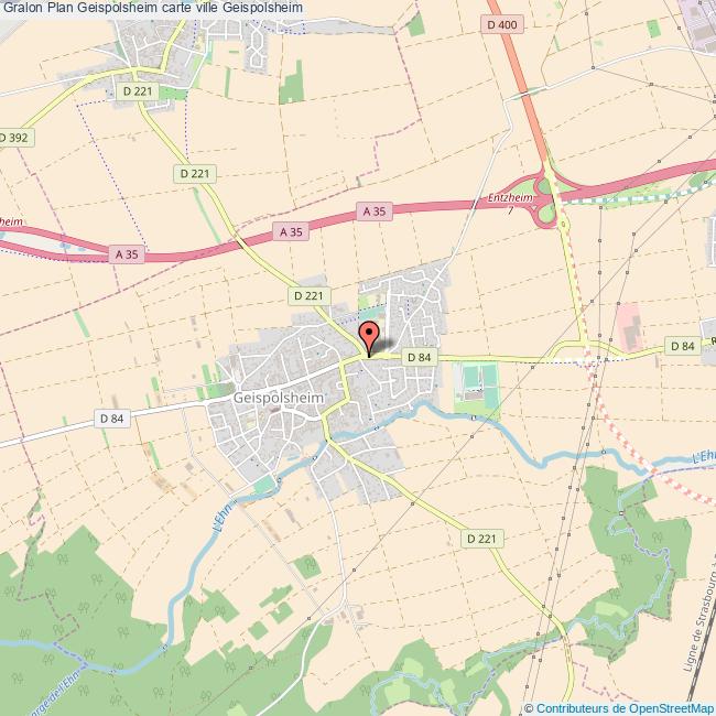 Plan Geispolsheim carte ville Geispolsheim