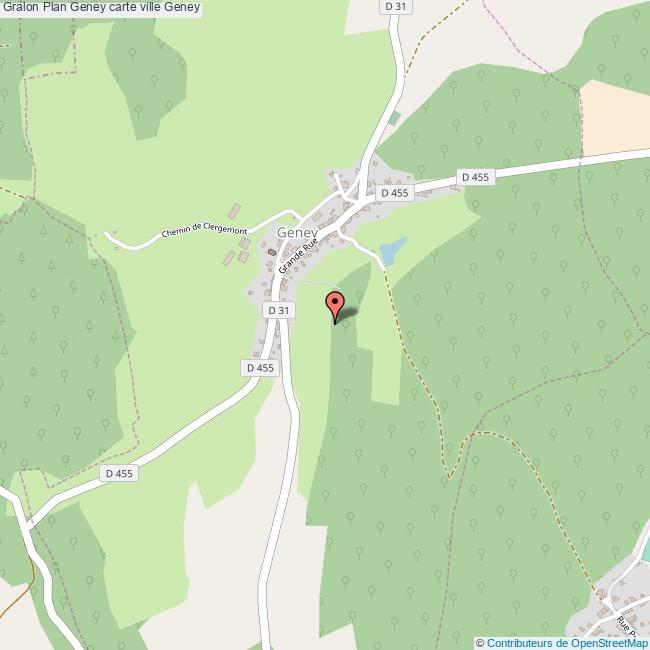 Plan Geney carte ville Geney
