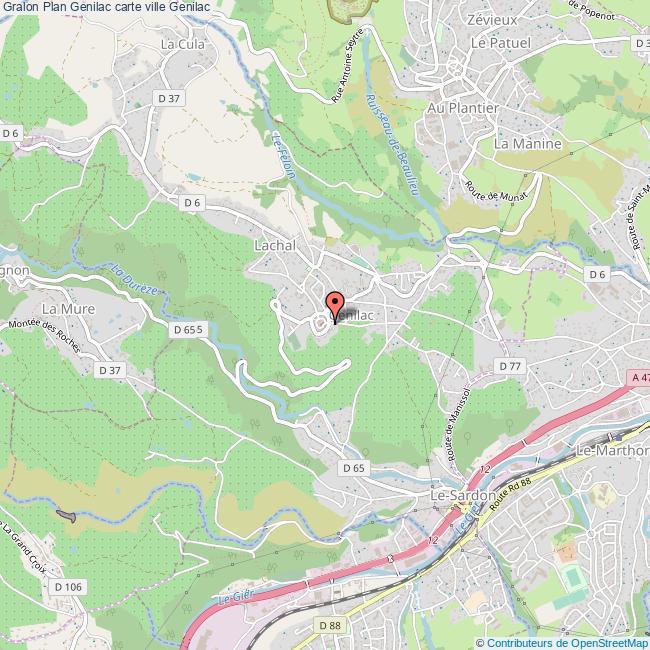 Plan Genilac carte ville Genilac