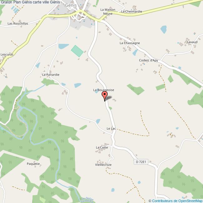 Plan Génis carte ville Génis