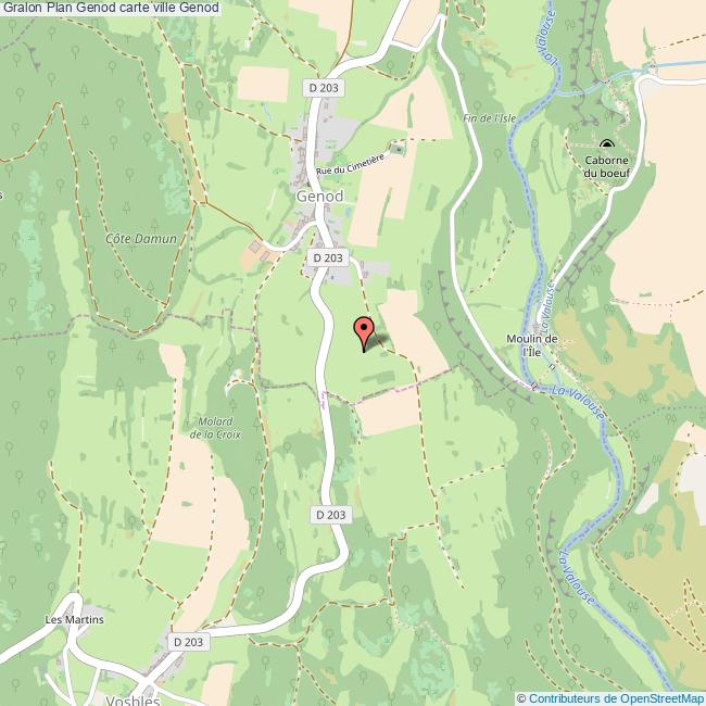 Plan Genod carte ville Genod