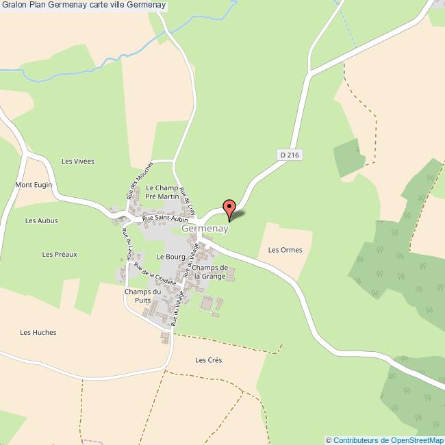 Plan Germenay carte ville Germenay