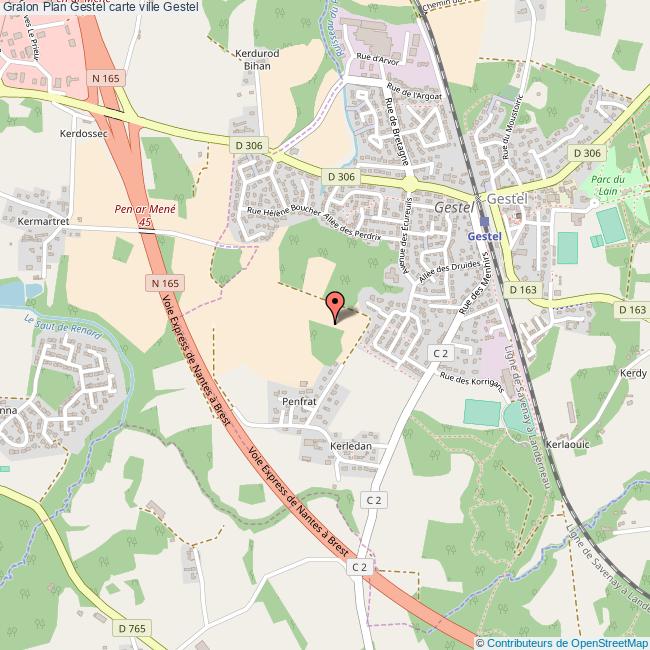 Plan Gestel carte ville Gestel