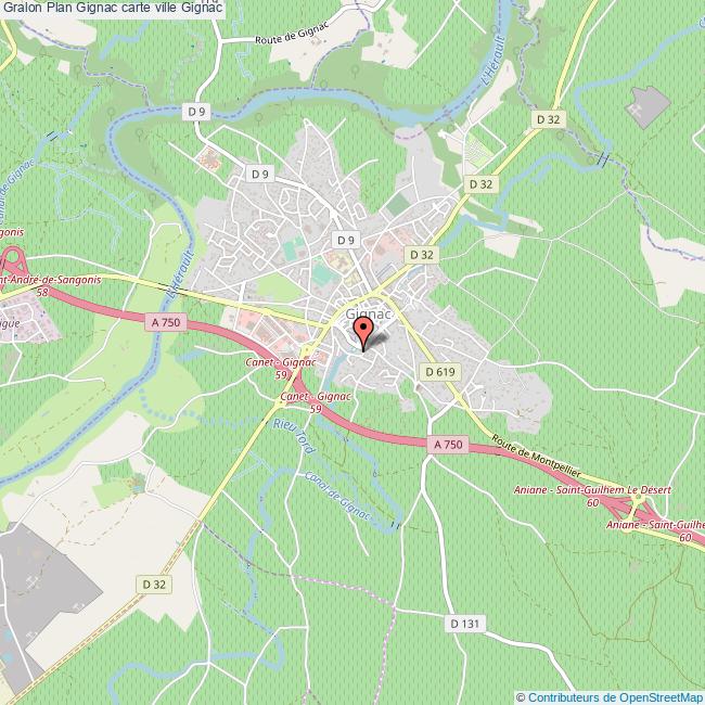 Plan Gignac carte ville Gignac