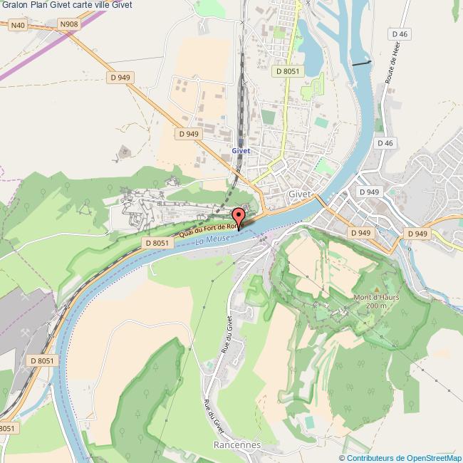 Plan Givet carte ville Givet