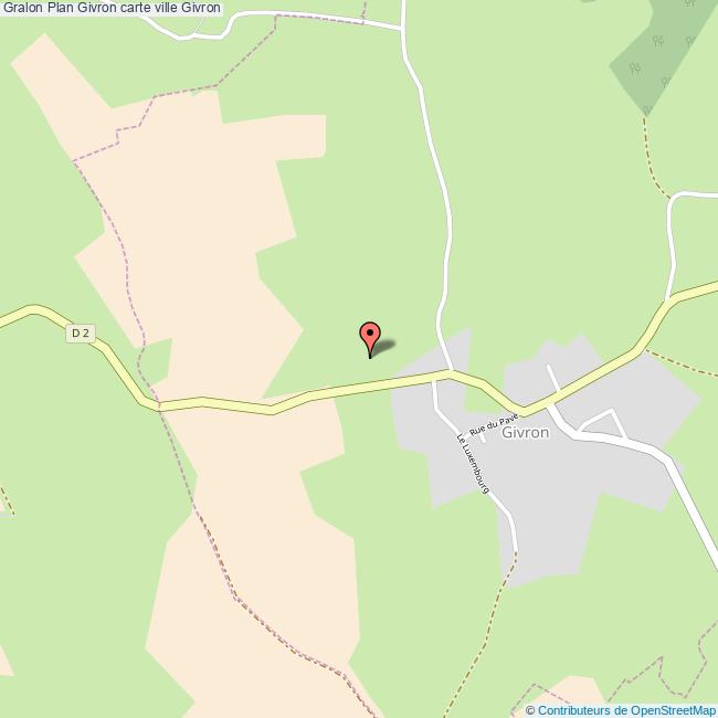 Plan Givron carte ville Givron