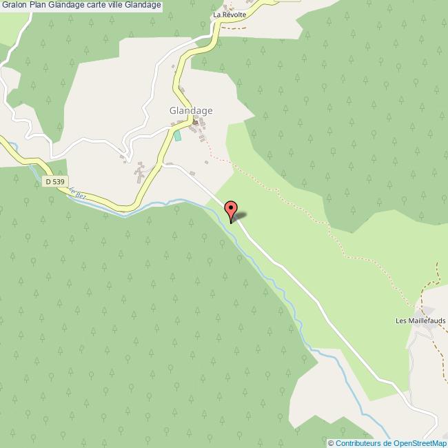 Plan Glandage carte ville Glandage