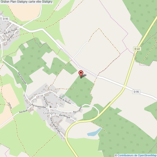 Plan Glatigny carte ville Glatigny
