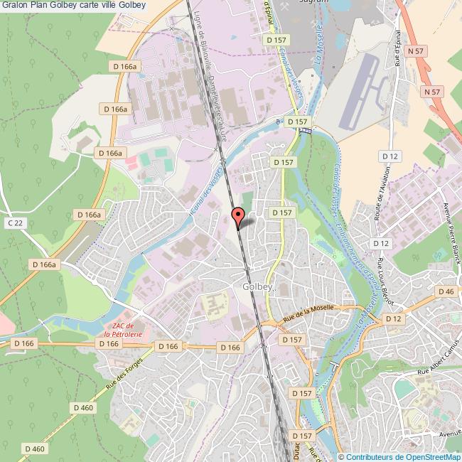 Plan Golbey carte ville Golbey