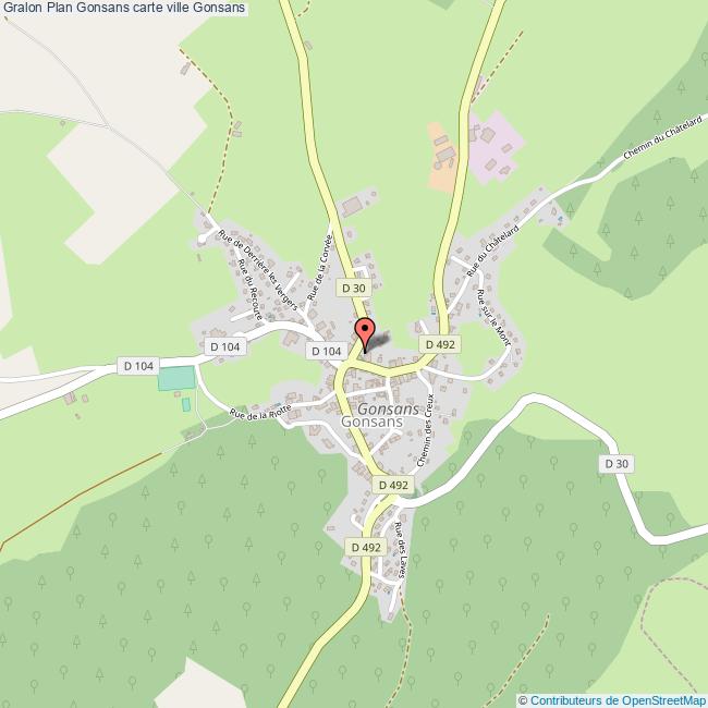 Plan Gonsans carte ville Gonsans