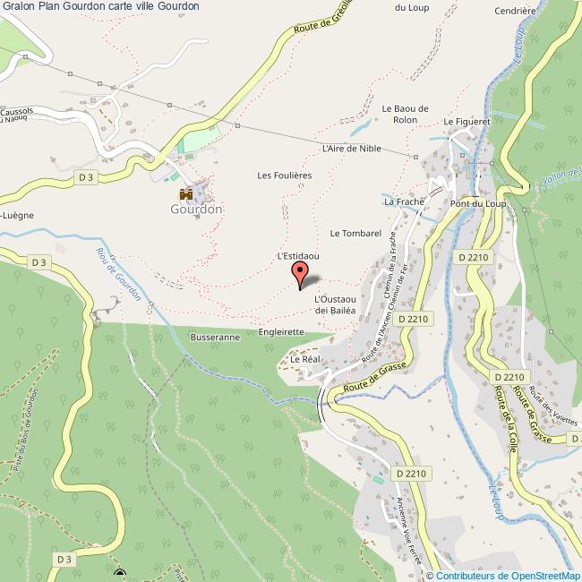 Plan Gourdon carte ville Gourdon