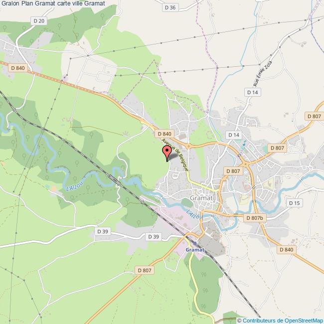 Plan Gramat carte ville Gramat