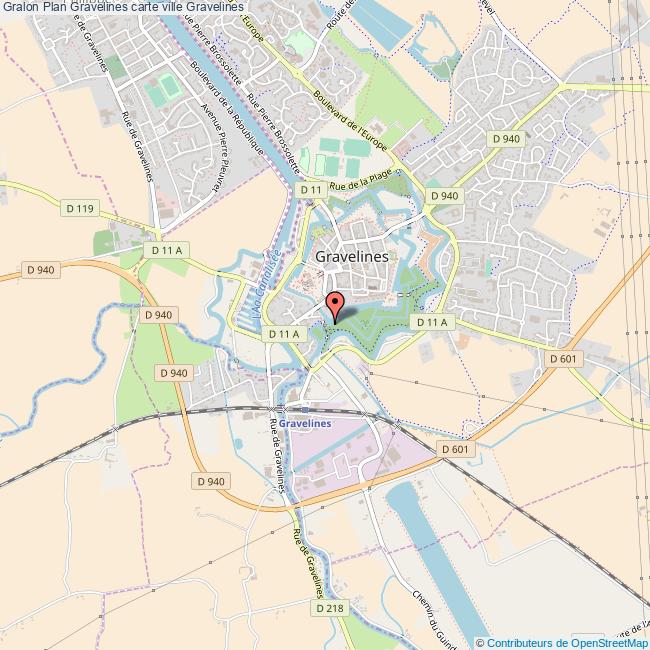 Plan Gravelines carte ville Gravelines
