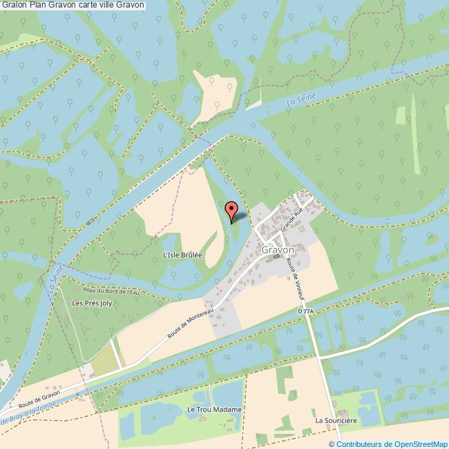 Plan Gravon carte ville Gravon