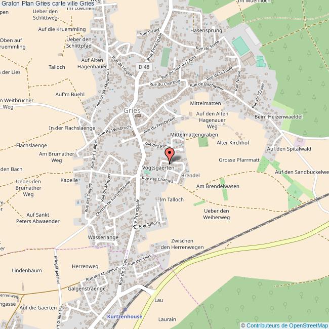 Plan Gries carte ville Gries