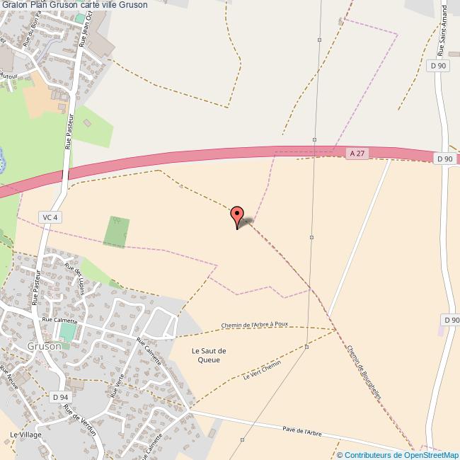 Plan Gruson carte ville Gruson