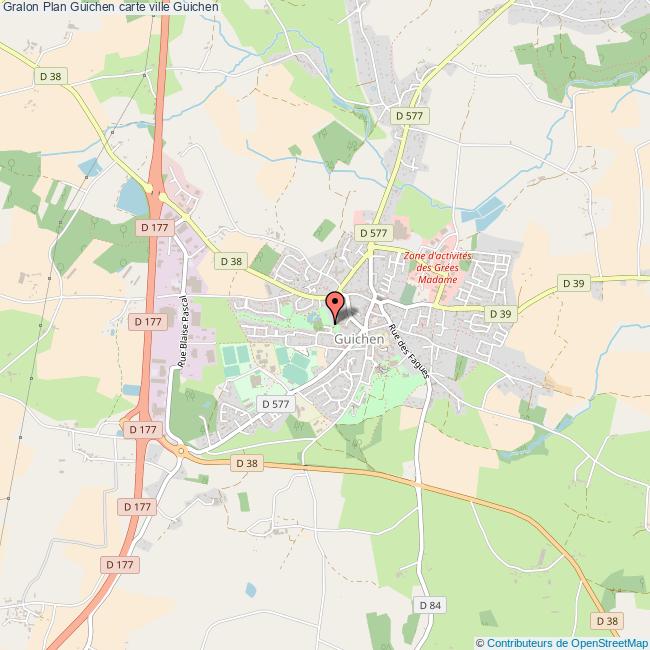 Plan Guichen carte ville Guichen