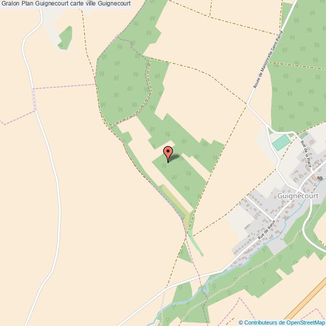 Plan Guignecourt carte ville Guignecourt