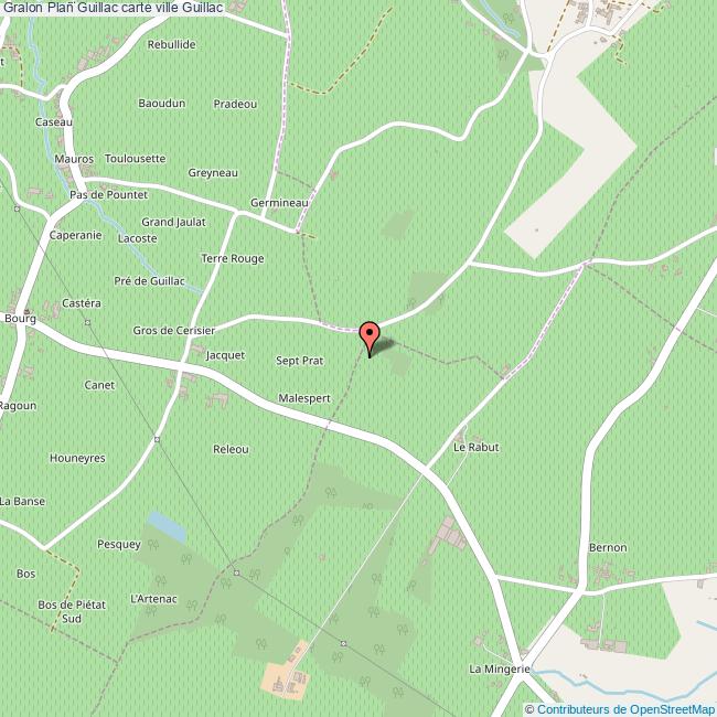 Plan Guillac carte ville Guillac