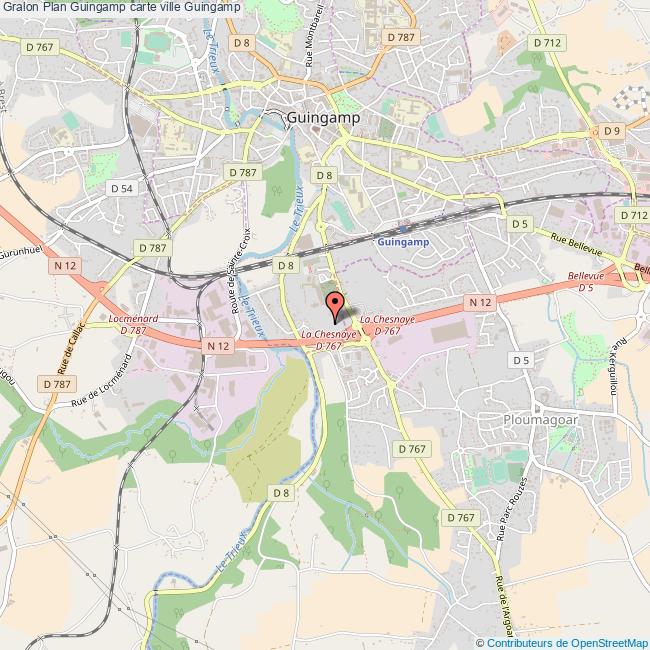 Plan Guingamp carte ville Guingamp