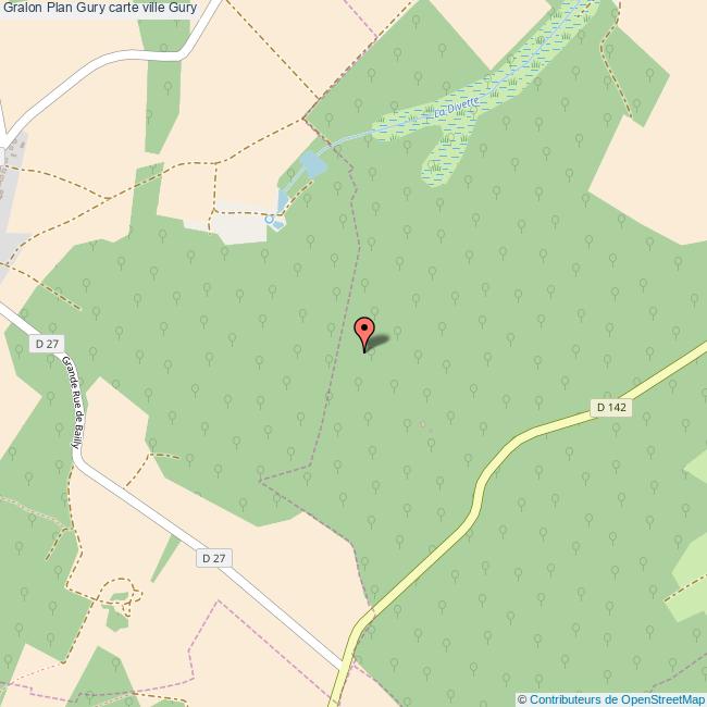 Plan Gury carte ville Gury