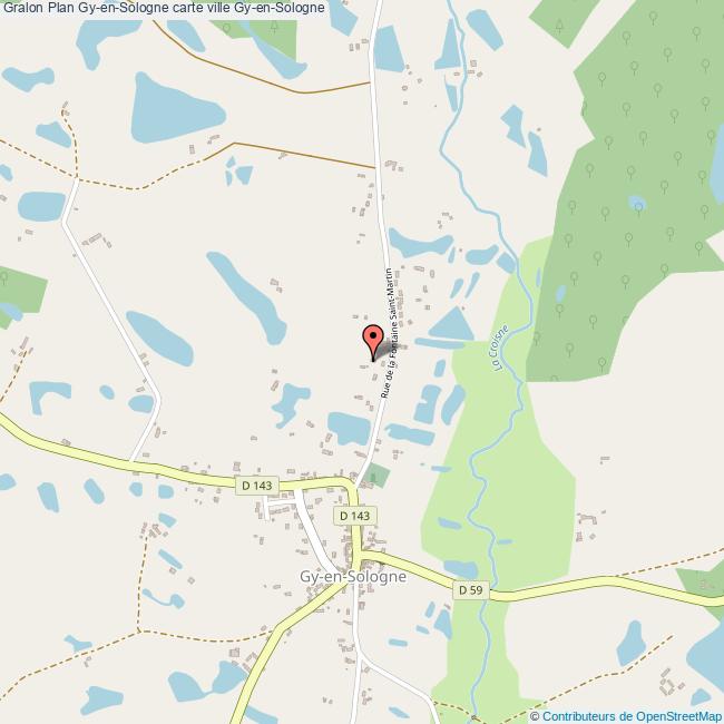 Plan Gy-en-Sologne carte ville Gy-en-Sologne