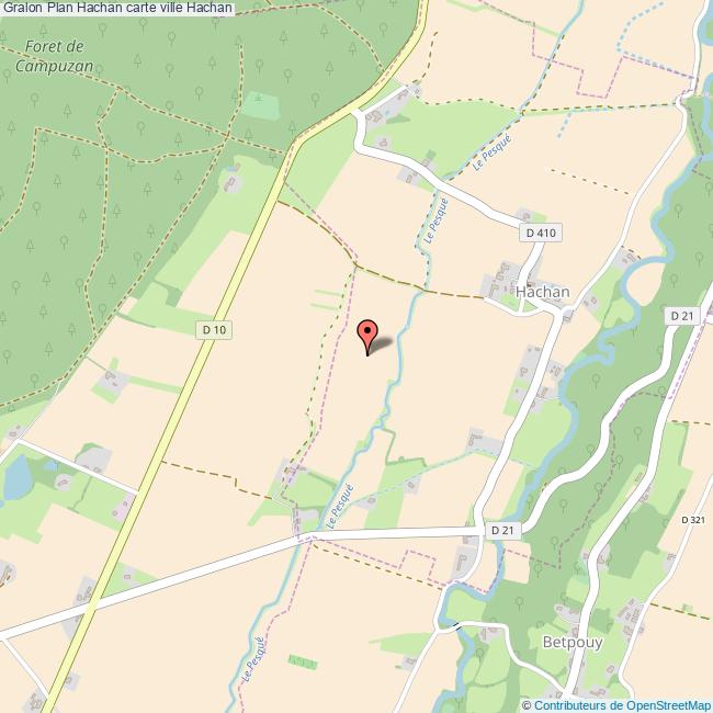Plan Hachan carte ville Hachan