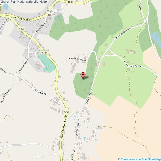 Plan Hadol carte ville Hadol
